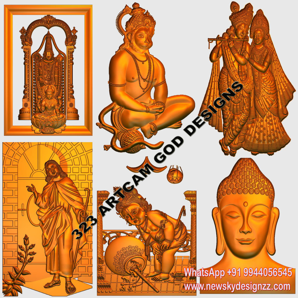 323 Artcam 3D God Collections – New Sky Designzz